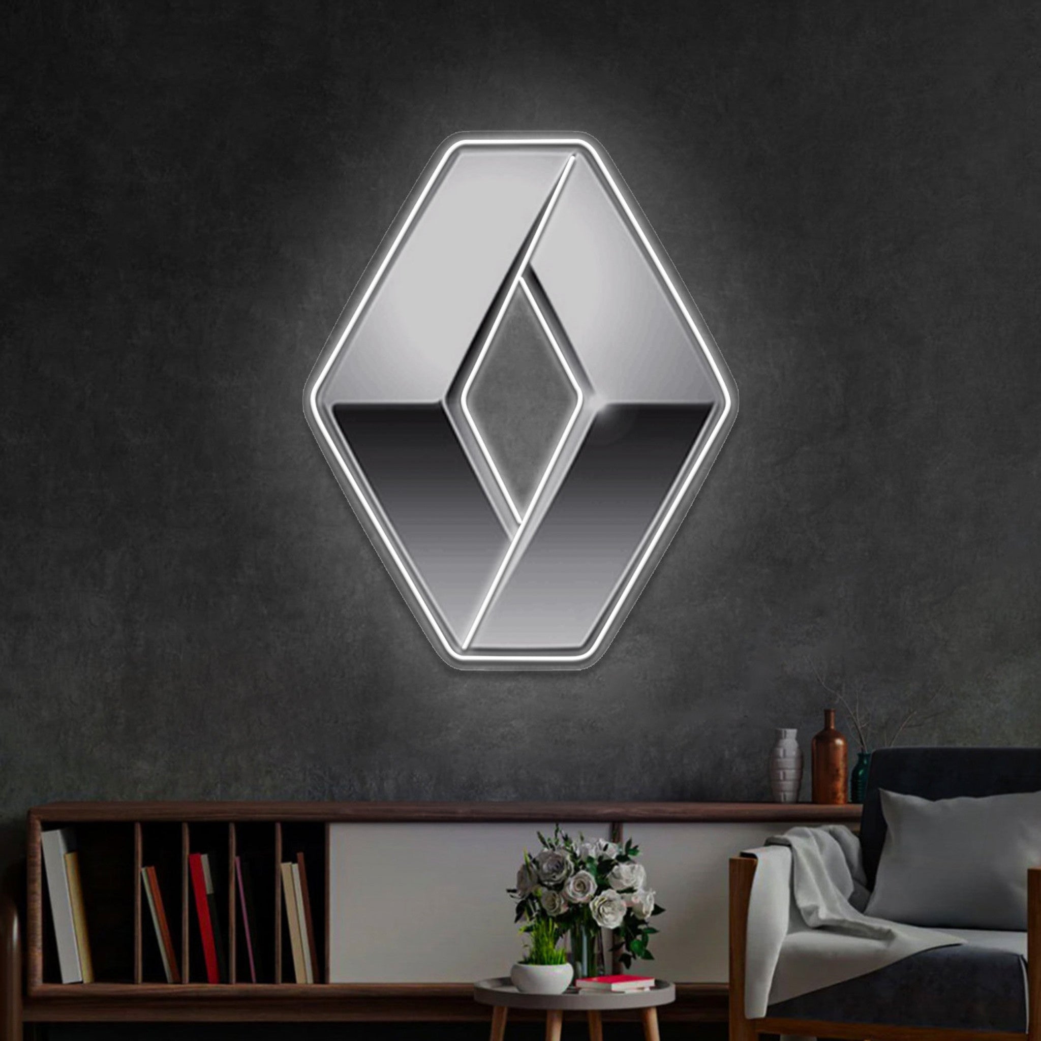 Renault LED Neon Sign - Premium Neon Light for Renault Enthusiasts & G