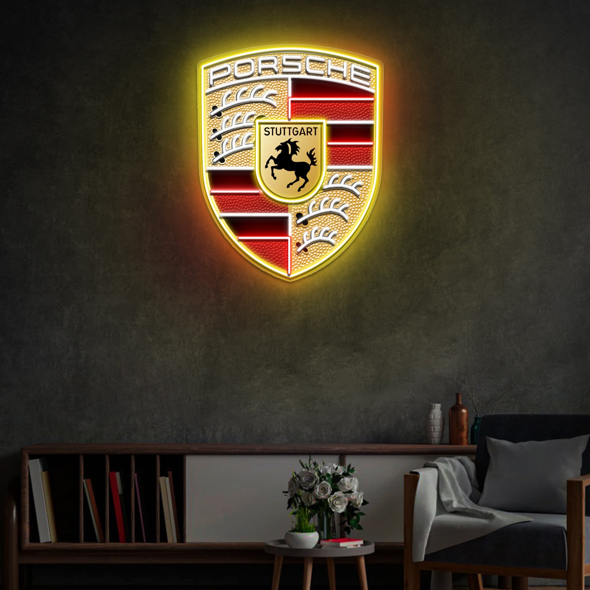 Porsche LED Neon Sign - Premium Neon Light for Porsche Enthusiasts & G