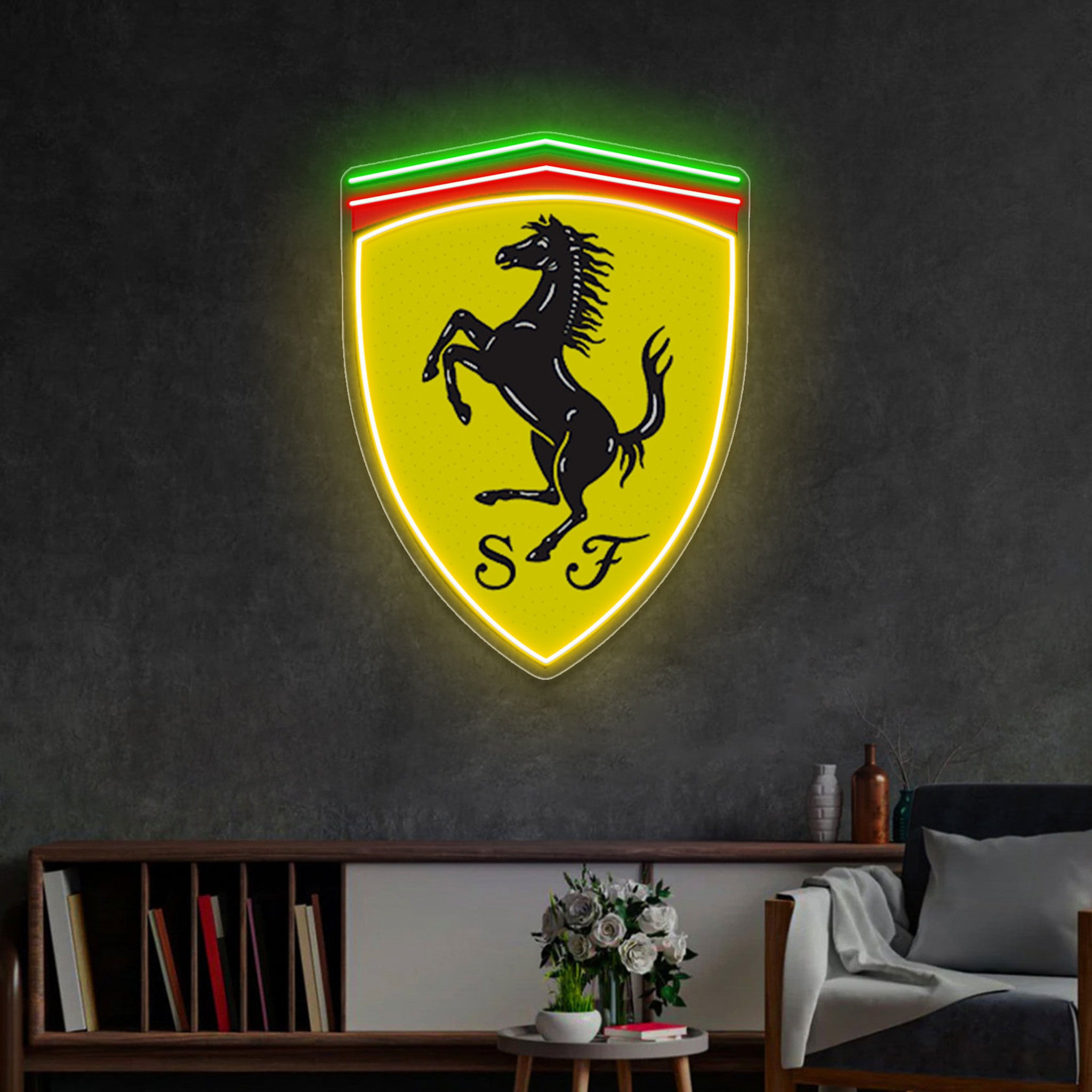 Ferrari LED Neon Sign - Premium Neon Light for Ferrari Enthusiasts & G