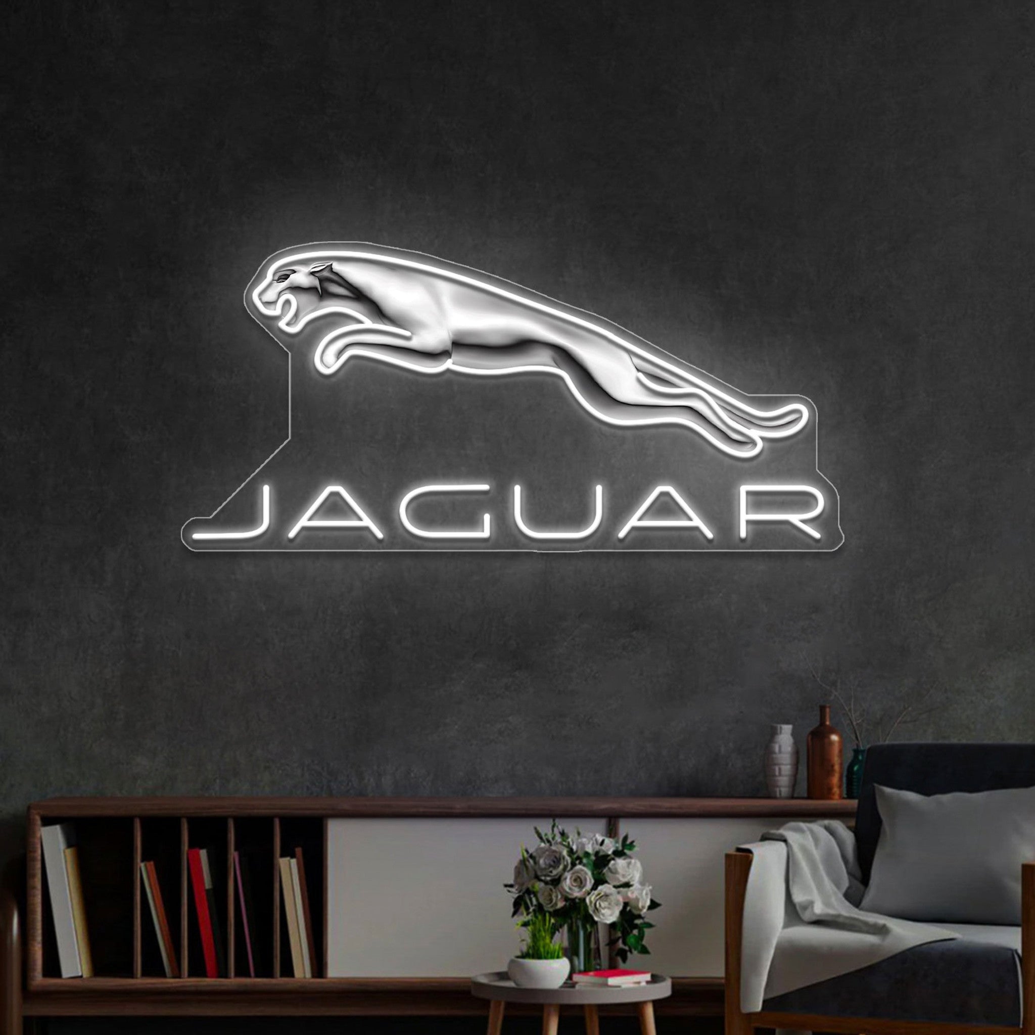 Jaguar LED Neon Sign - Premium Neon Light for Jaguar Enthusiasts & Gar