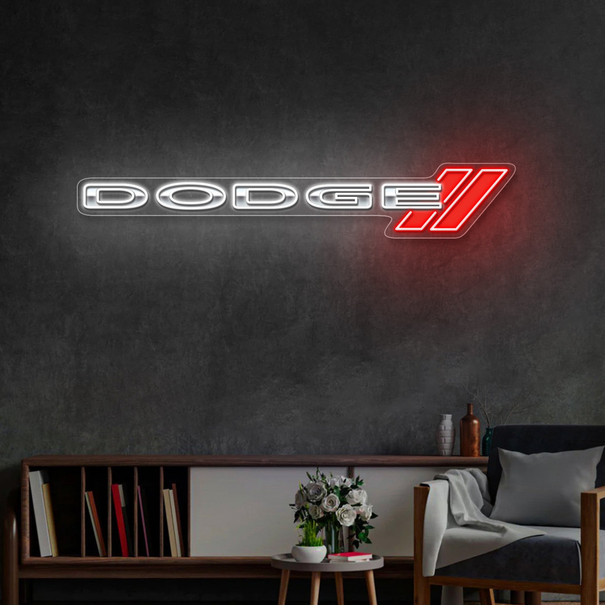 Dodge LED Neon Sign - Premium Neon Light for Dodge Enthusiasts & Garag