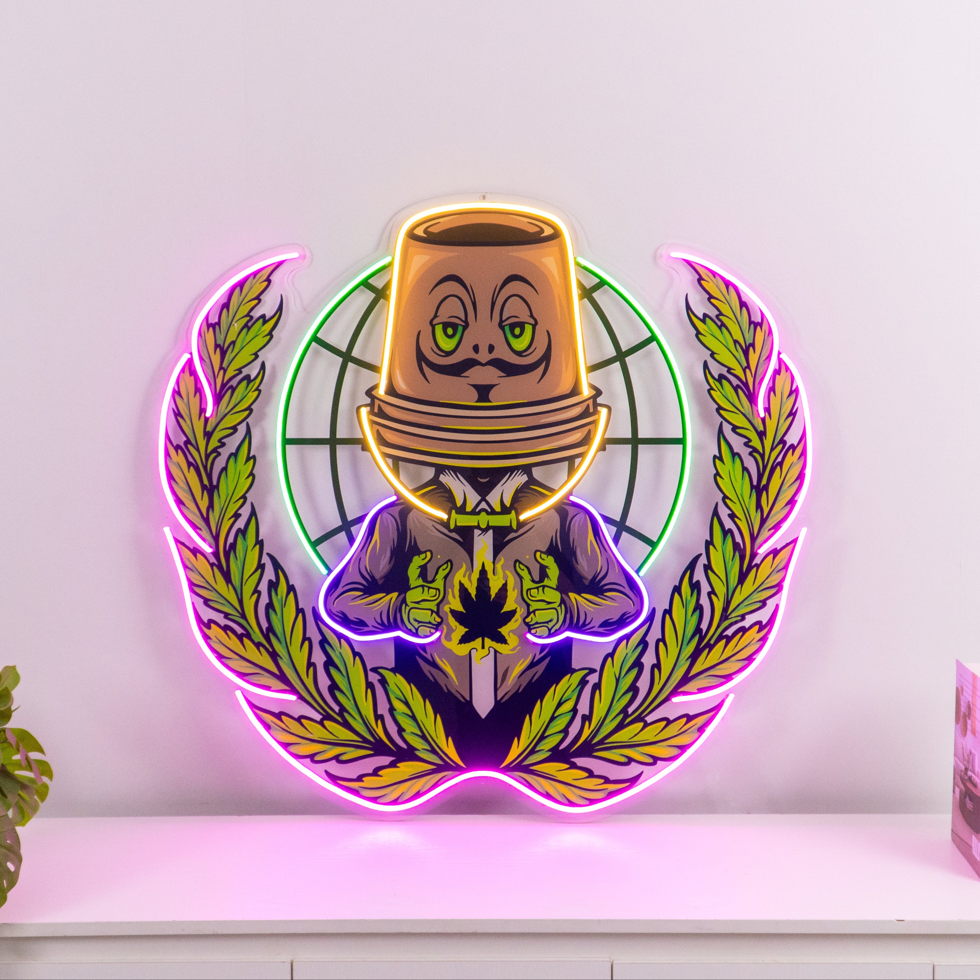 Weed Boss LED Neon Sign Light Pop Art
