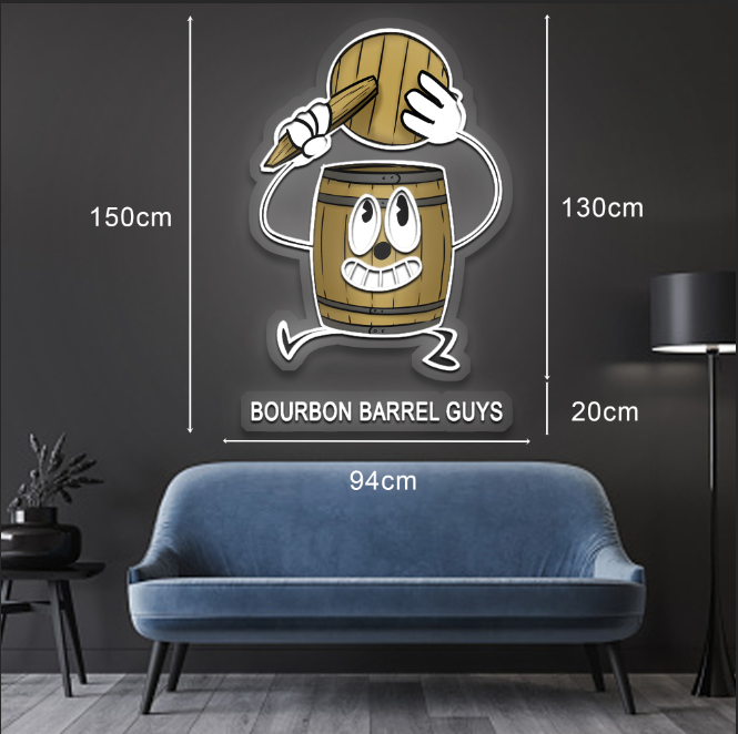 Bourbon Barrel Guys Neon Sign For Home Decor
