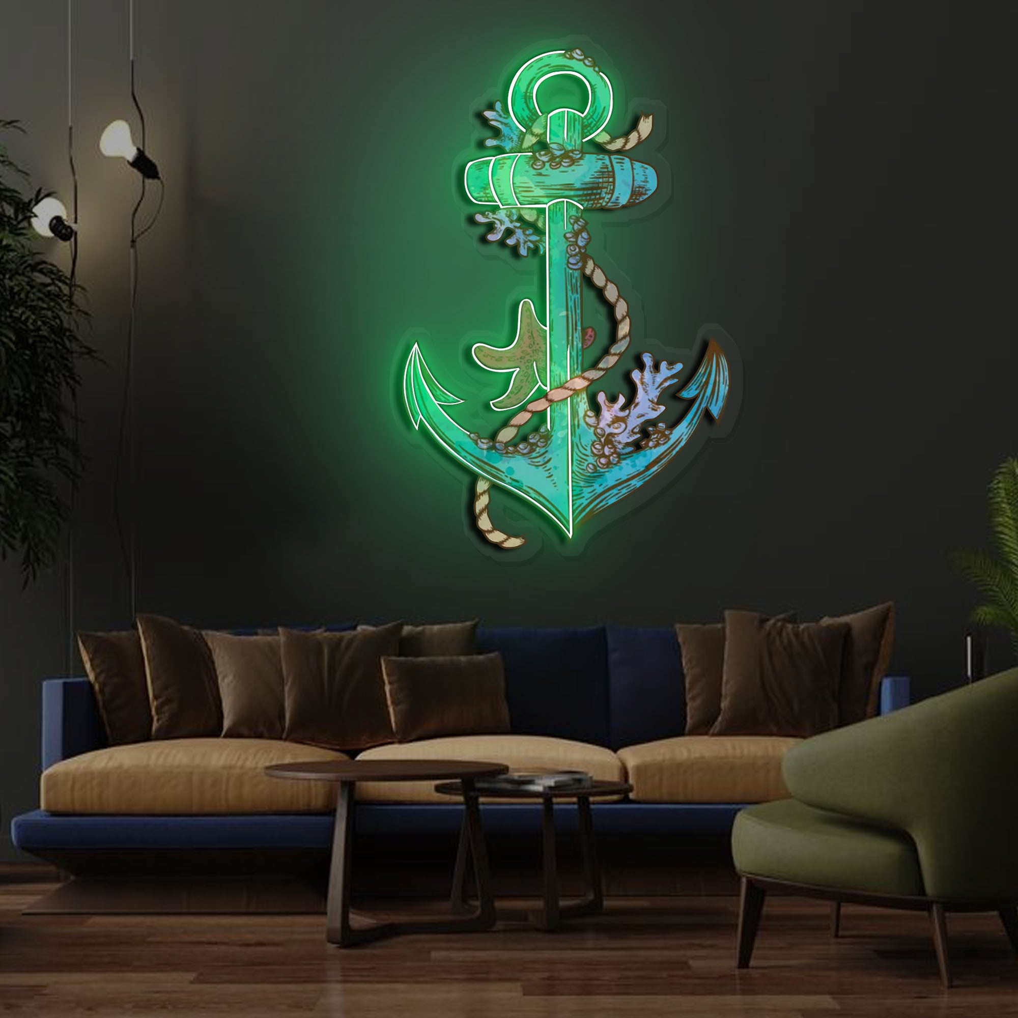 Illuminate your place with the Anchors Up Neon x Acrylic Artwork