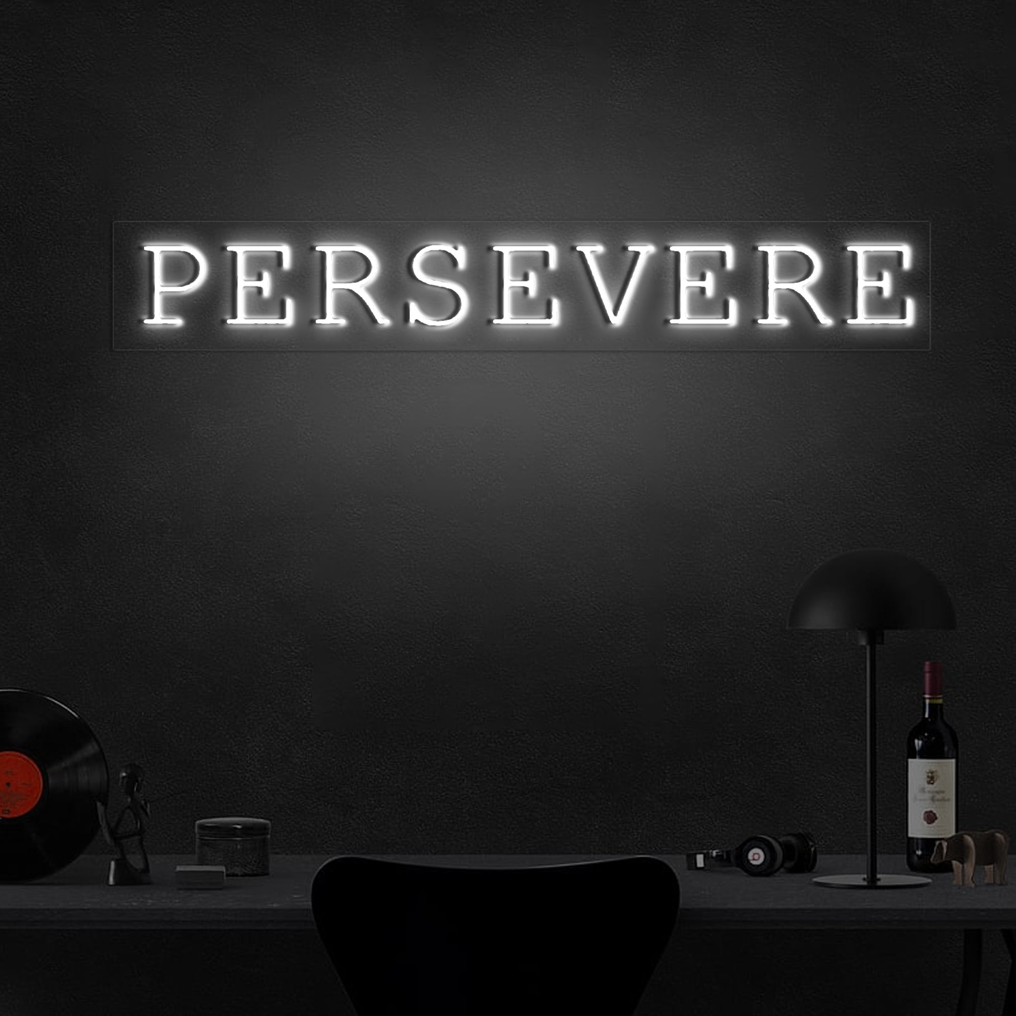 Remind yourself with the Persevere neon sign