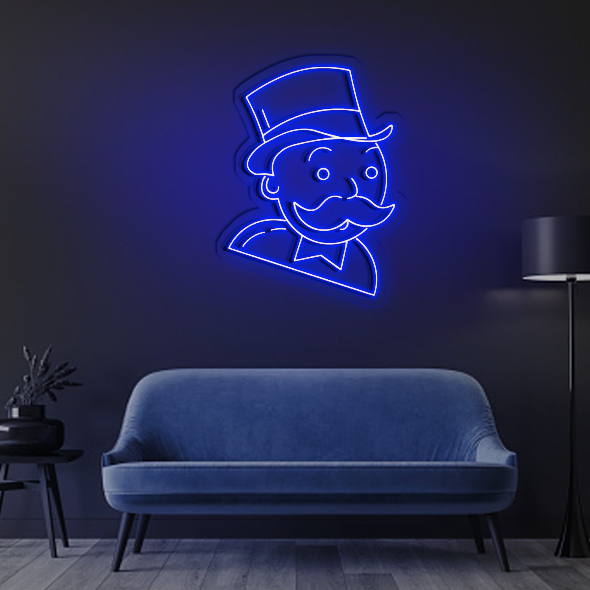 Regain the spirit with Mr. Money Bags neon sign