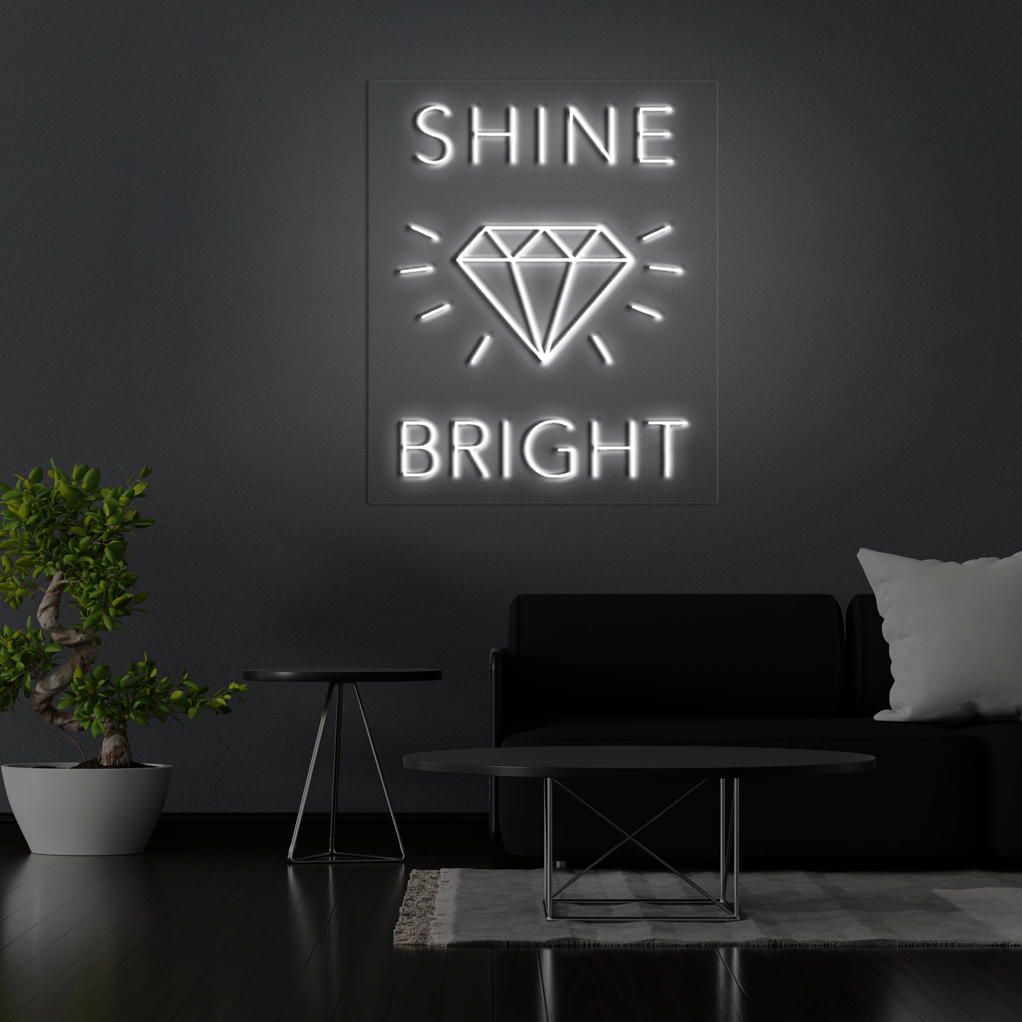 Glow up the space with Shine Bright Like A Diamond neon sign