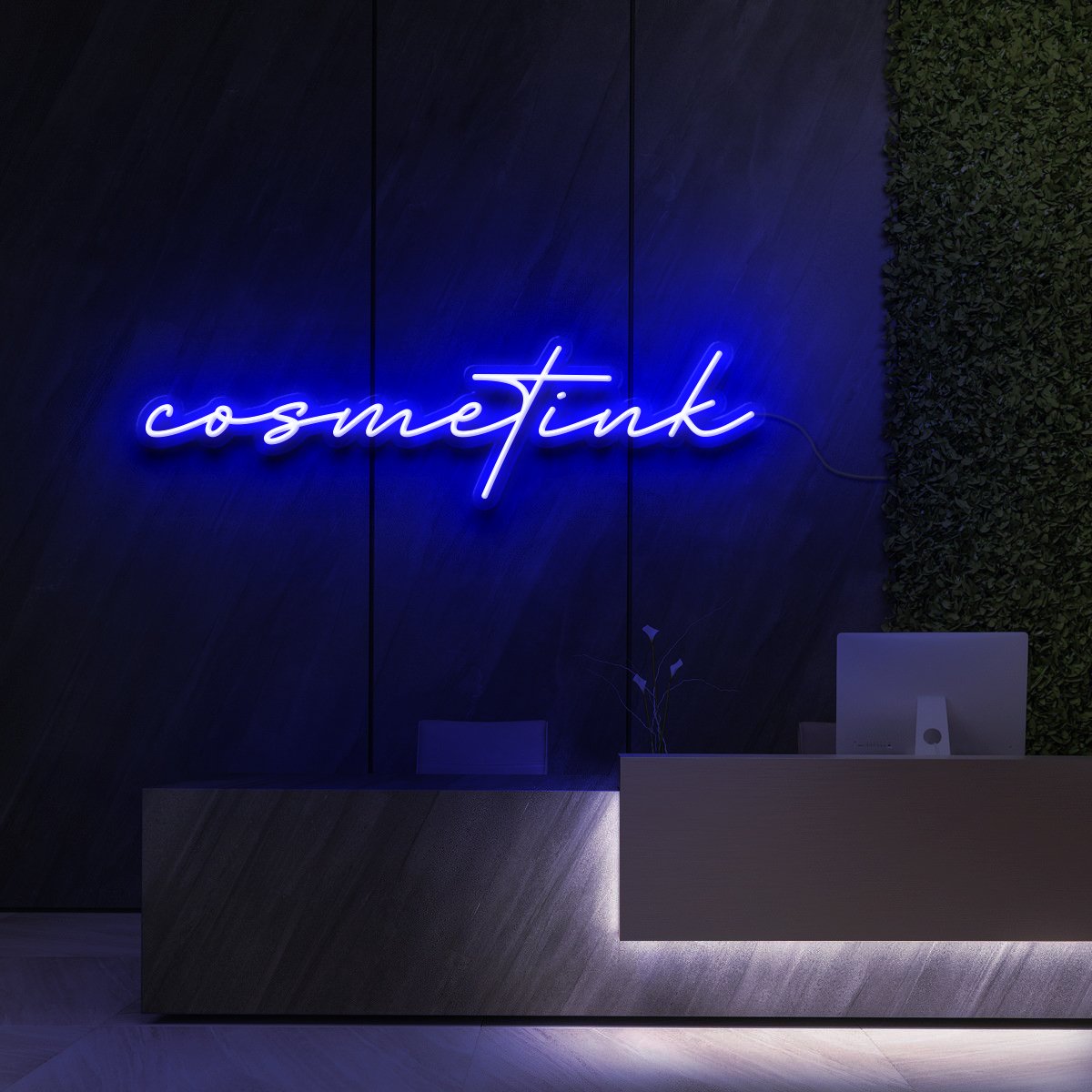 Glamorous "Cosmetink" neon sign decoration for beauty studios
