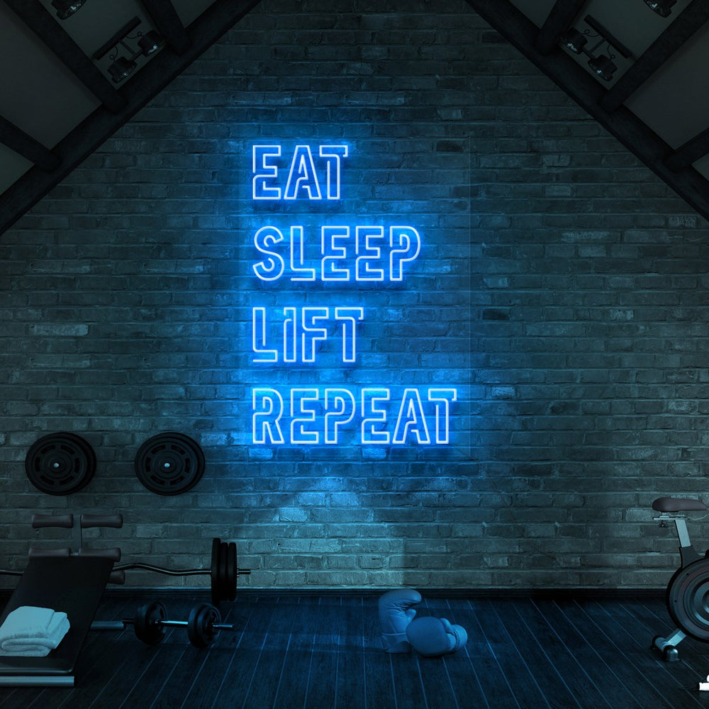 Up your workout with "Eat Sleep Lift Repeat"