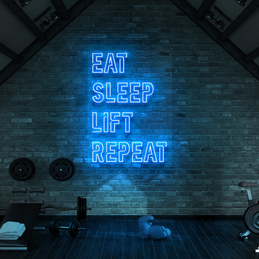 Up your workout with "Eat Sleep Lift Repeat"