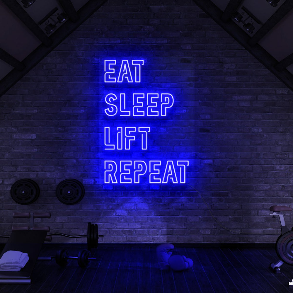 Up your workout with "Eat Sleep Lift Repeat"
