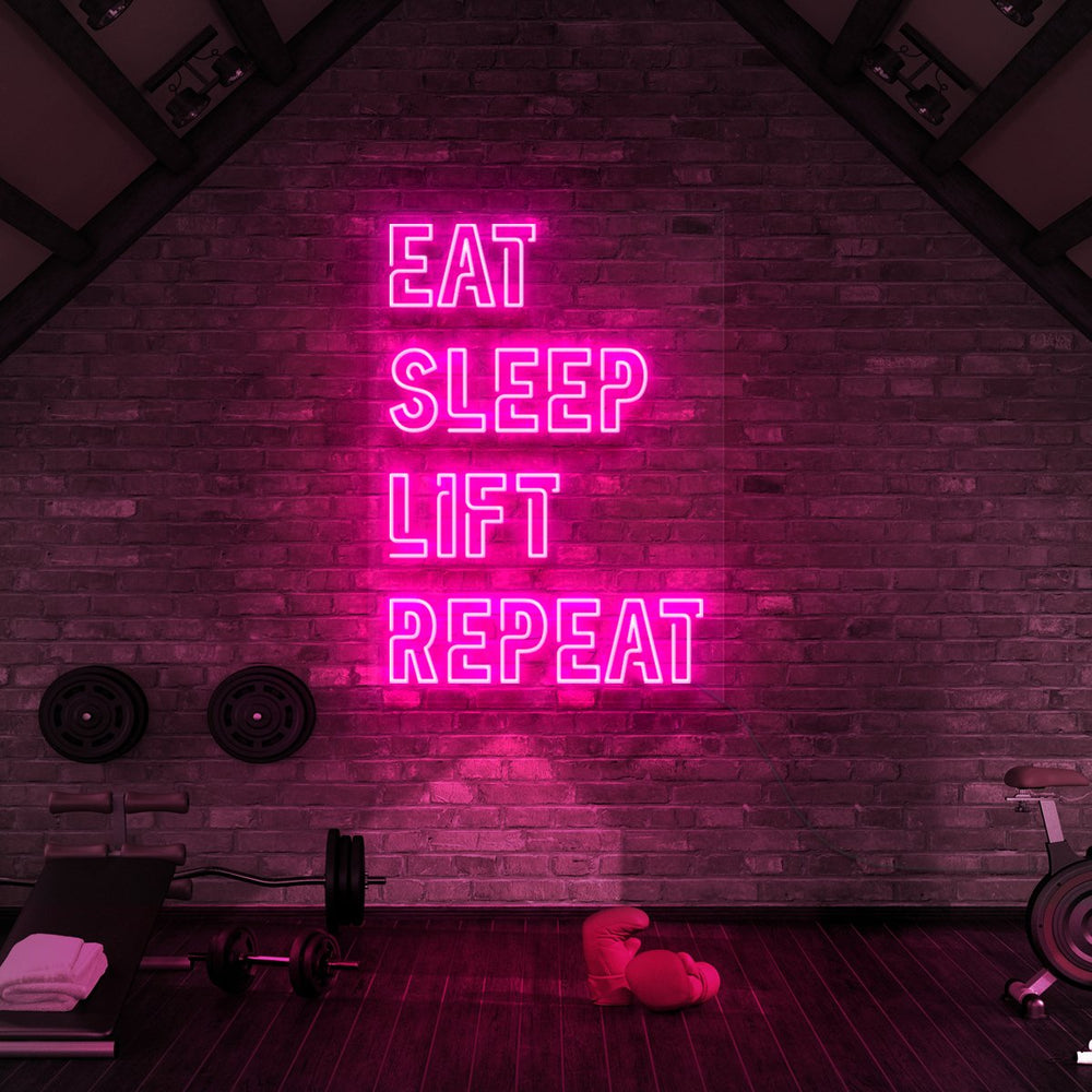 Up your workout with "Eat Sleep Lift Repeat"