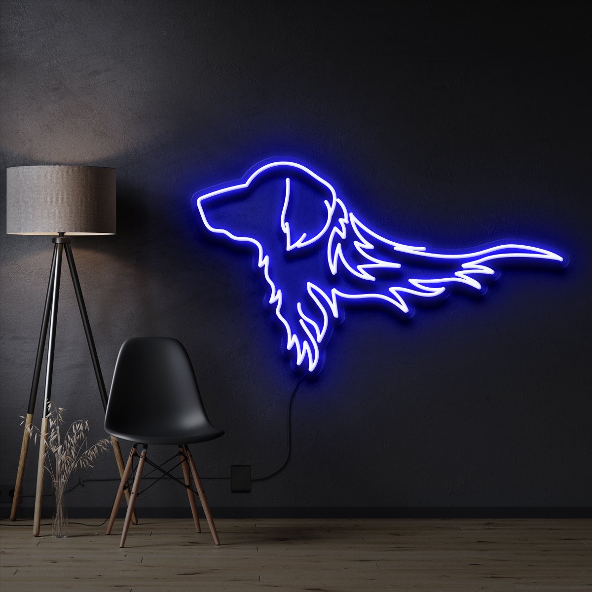 Golden Retriever neon | Expressing dynamism and fun
