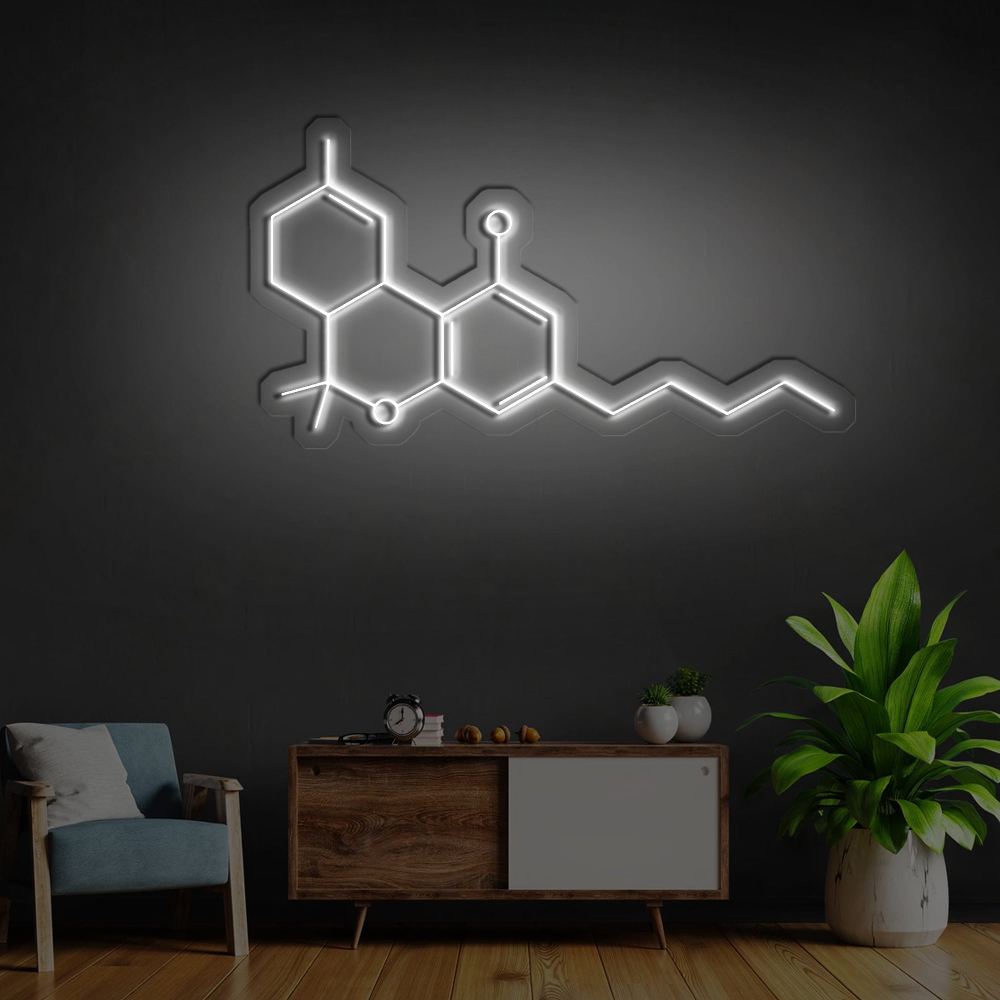 Make a chemical atmosphere with "THC Molecule"