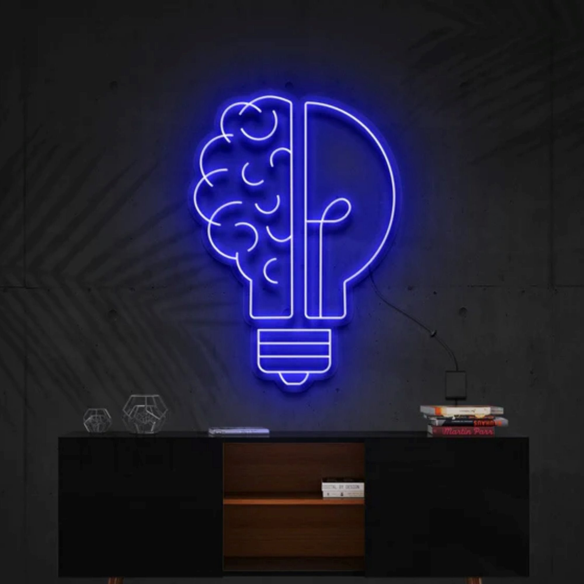 Add whimsy to space with Lightbulb Moment neon sign