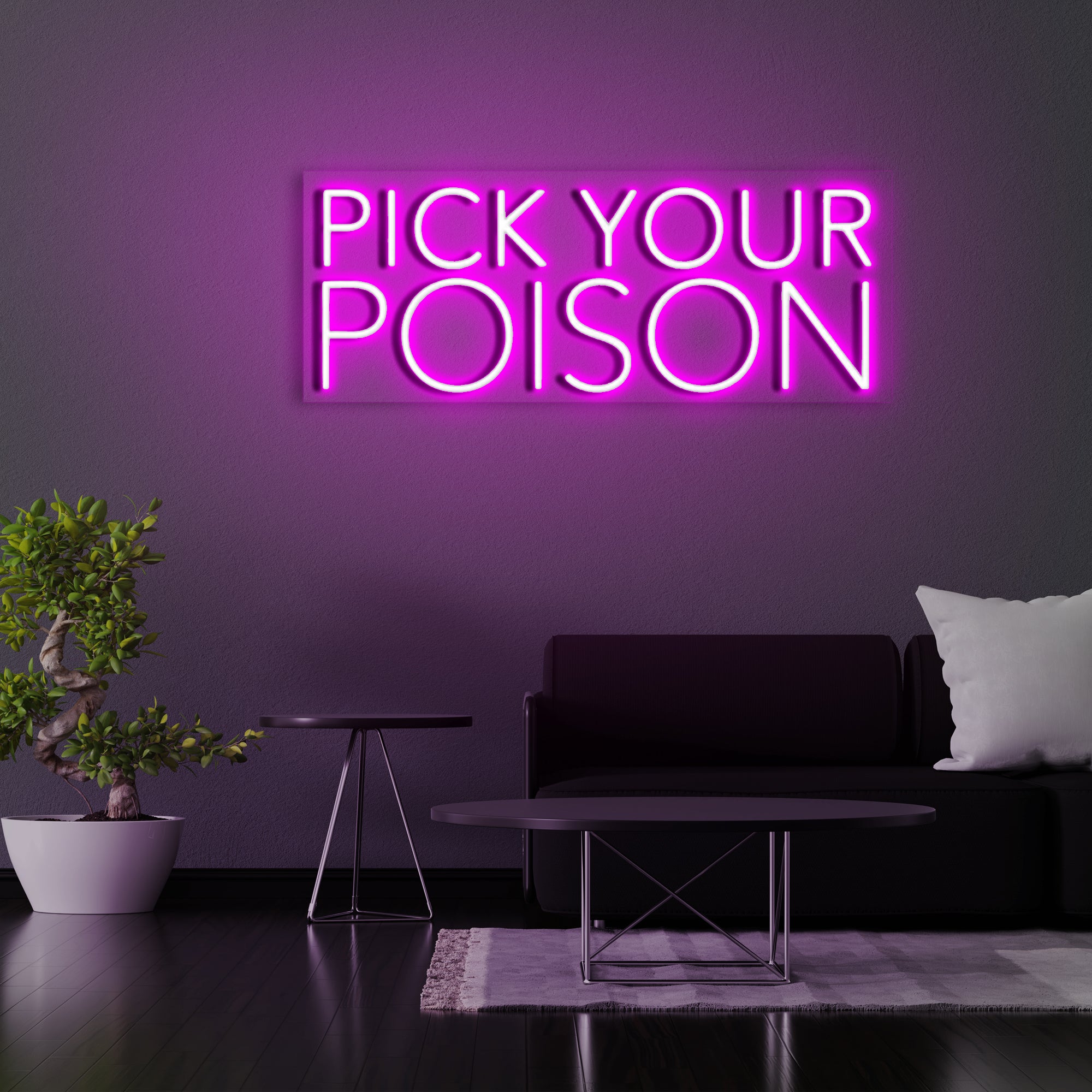 It’s time to choose with the "Pick Your Poison" Neon Sign