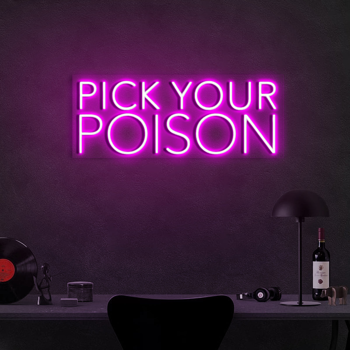 It’s time to choose with the "Pick Your Poison" Neon Sign