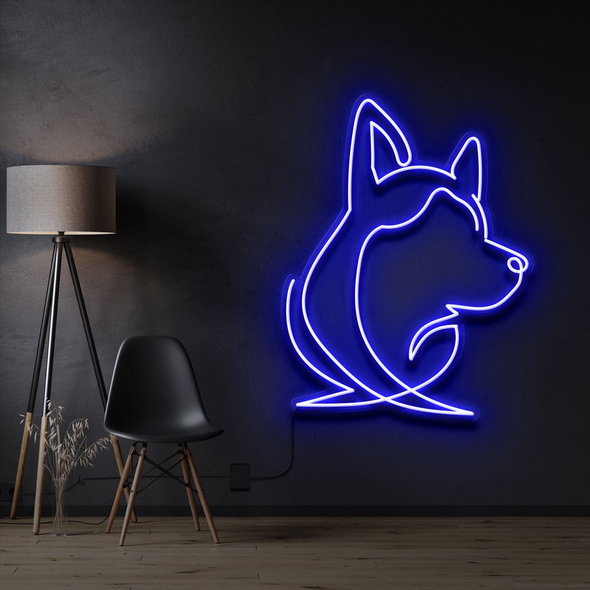 Siberian husky face neon | Bringing joy to space