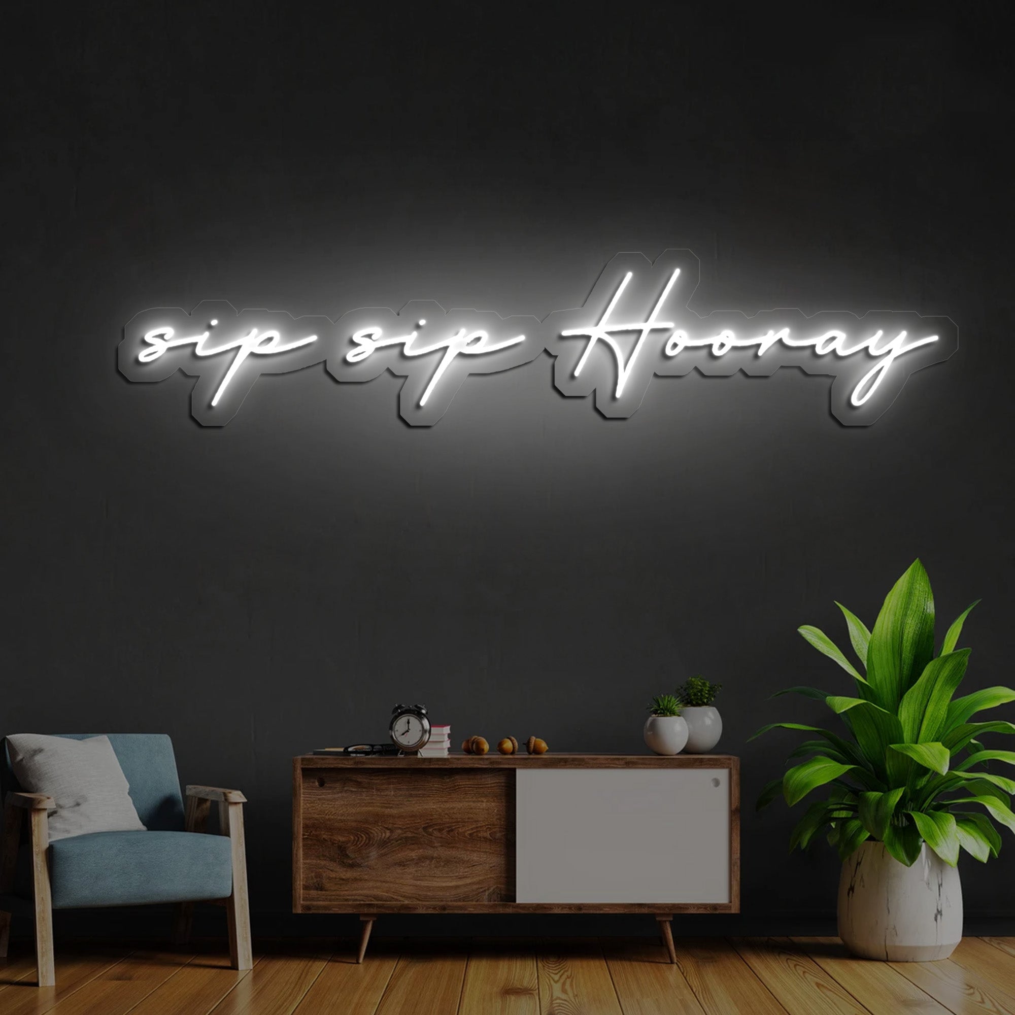 Sip Sip Hooray Neon For Bar & Home Bar